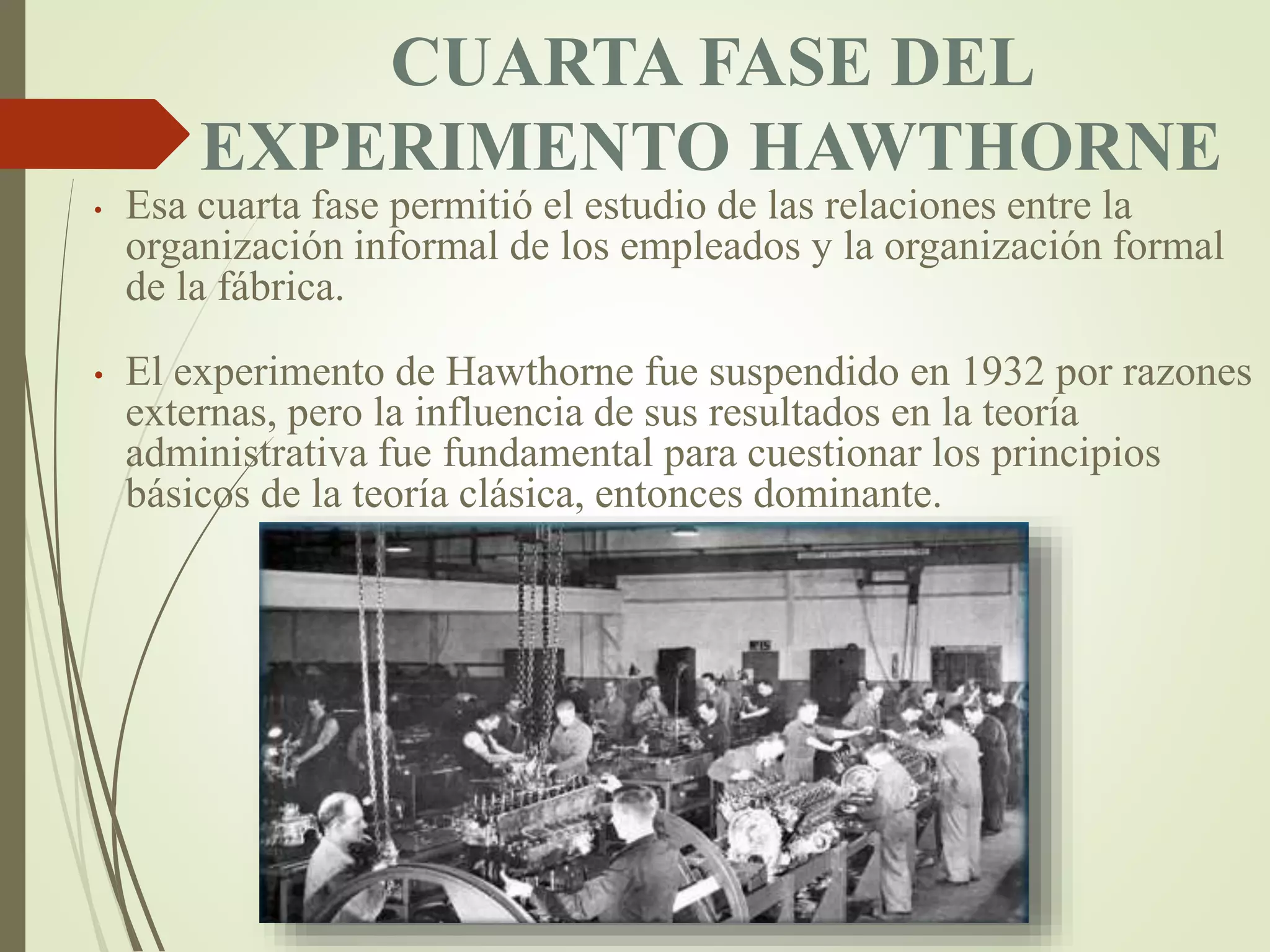Experimento hawthorne viernes diurno | PPT