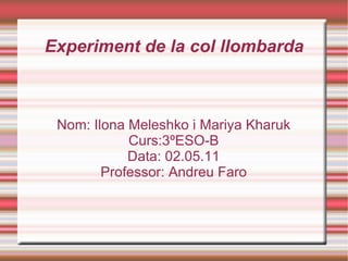 Col llombarda. Ilona Meleshko-Mariya Kharuk. 3B | ODP