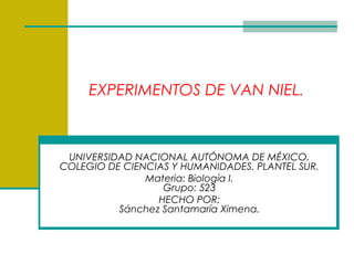 Experimentos de van niel | PPT