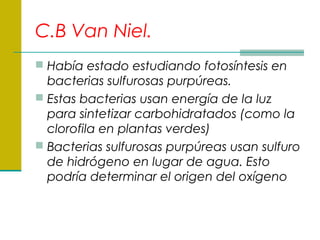 Experimentos de van niel | PPT