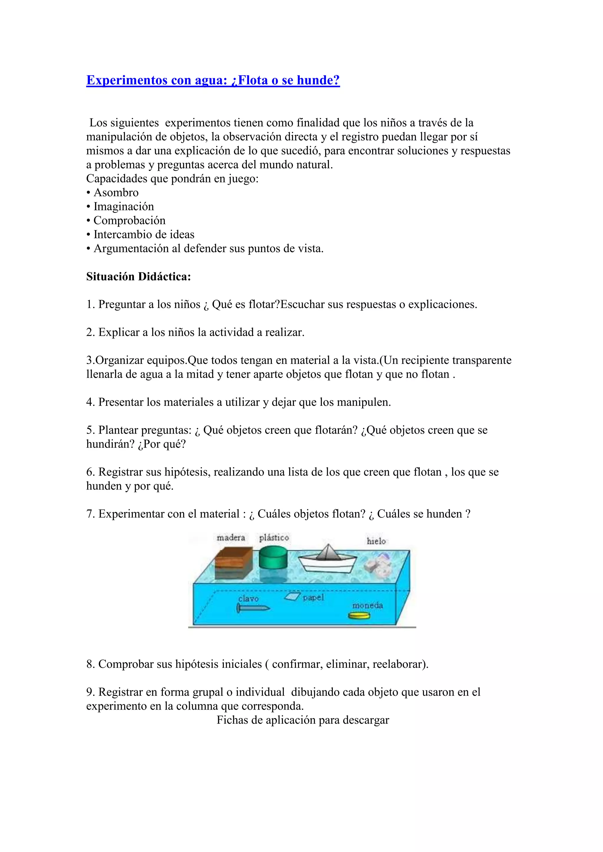 Experimentos H2O | DOCX
