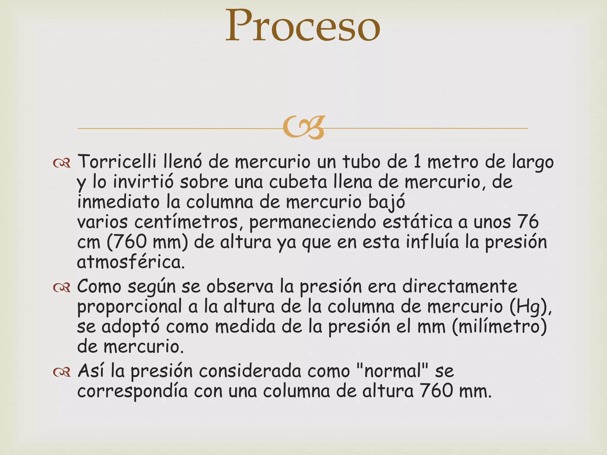Experimento torricelli | PPTX | Chemistry | Science