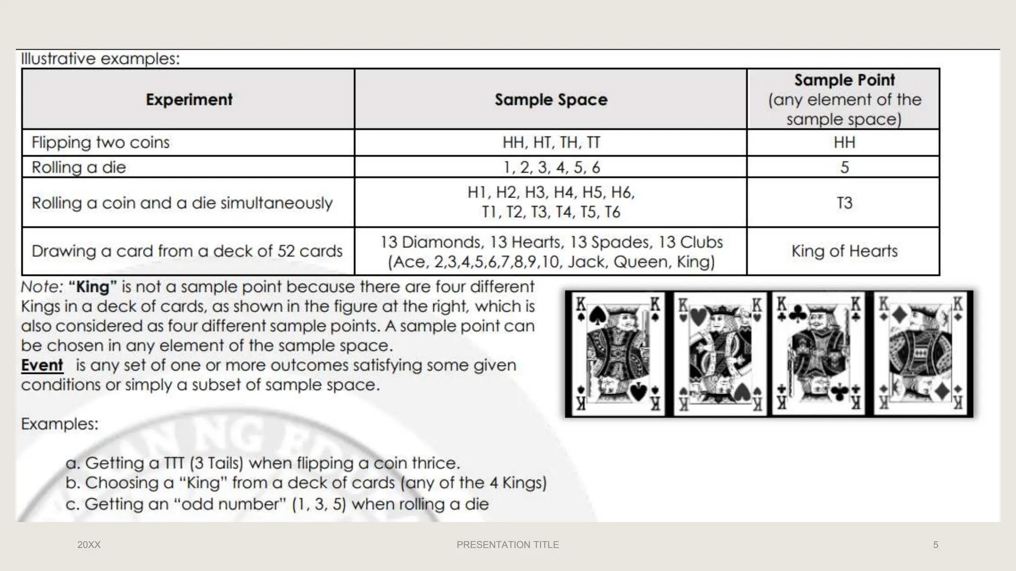 experiment, outcome, sample space Probability.pptx