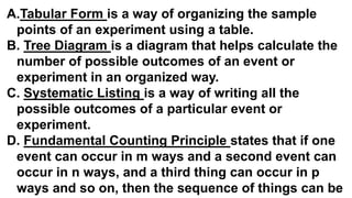 experiment, outcome, sample space Probability.pptx