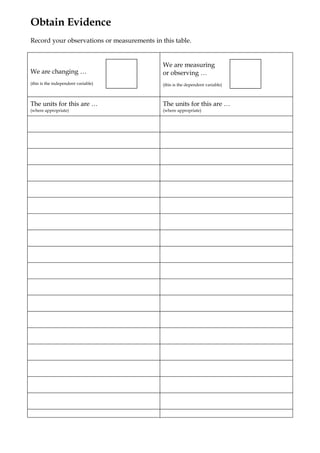 Experiment Plan | DOC