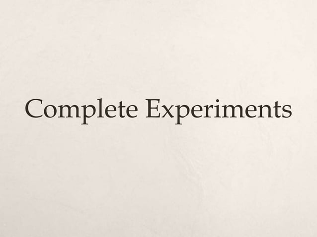 Experiments | PPT