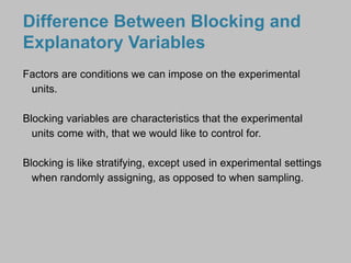 Experimental Design and Blocking | PPT