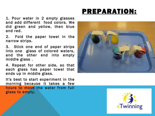 Experiment with food coloring