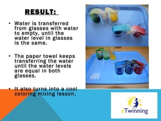 Experiment with food coloring