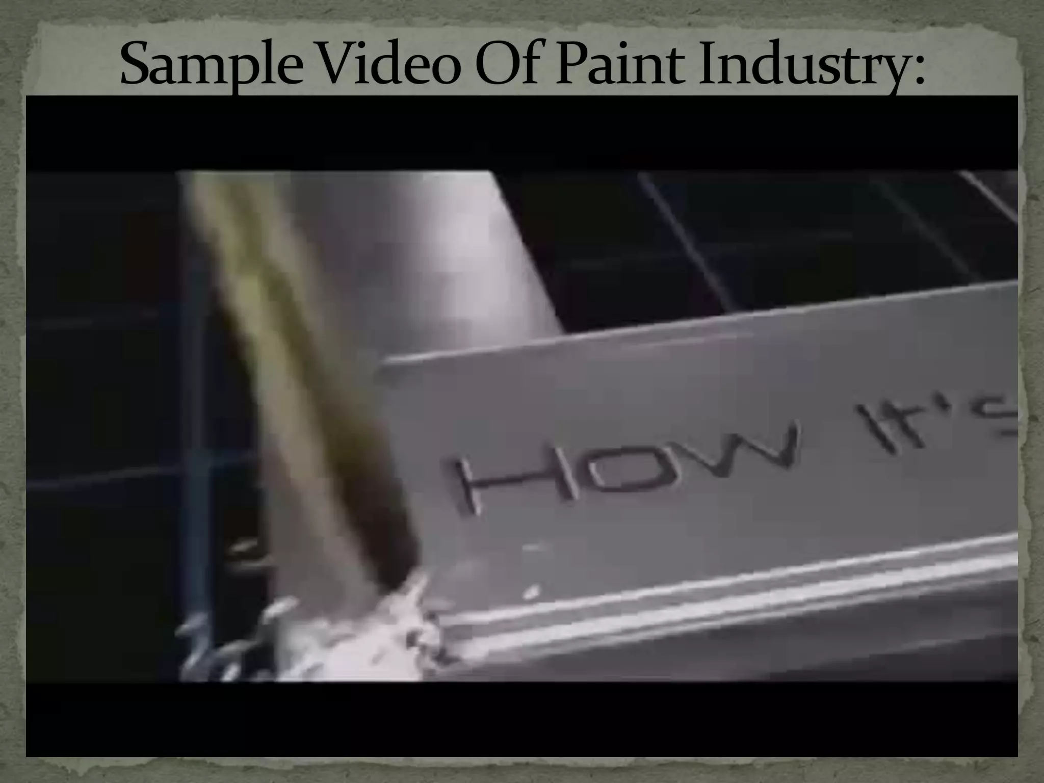 Paint Manufacturing Process | PPTX