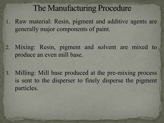 Paint Manufacturing Process | PPTX