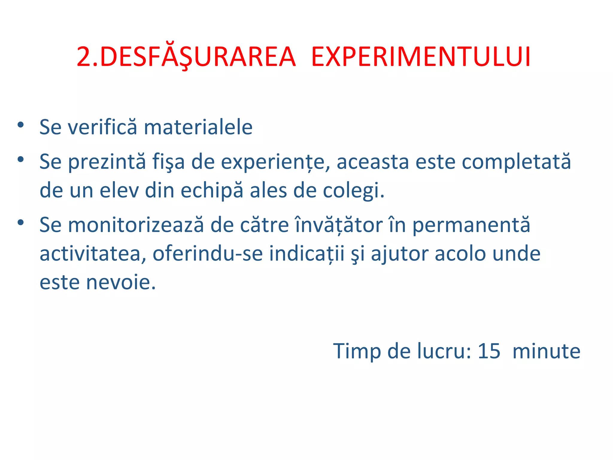Experimentul | PPT