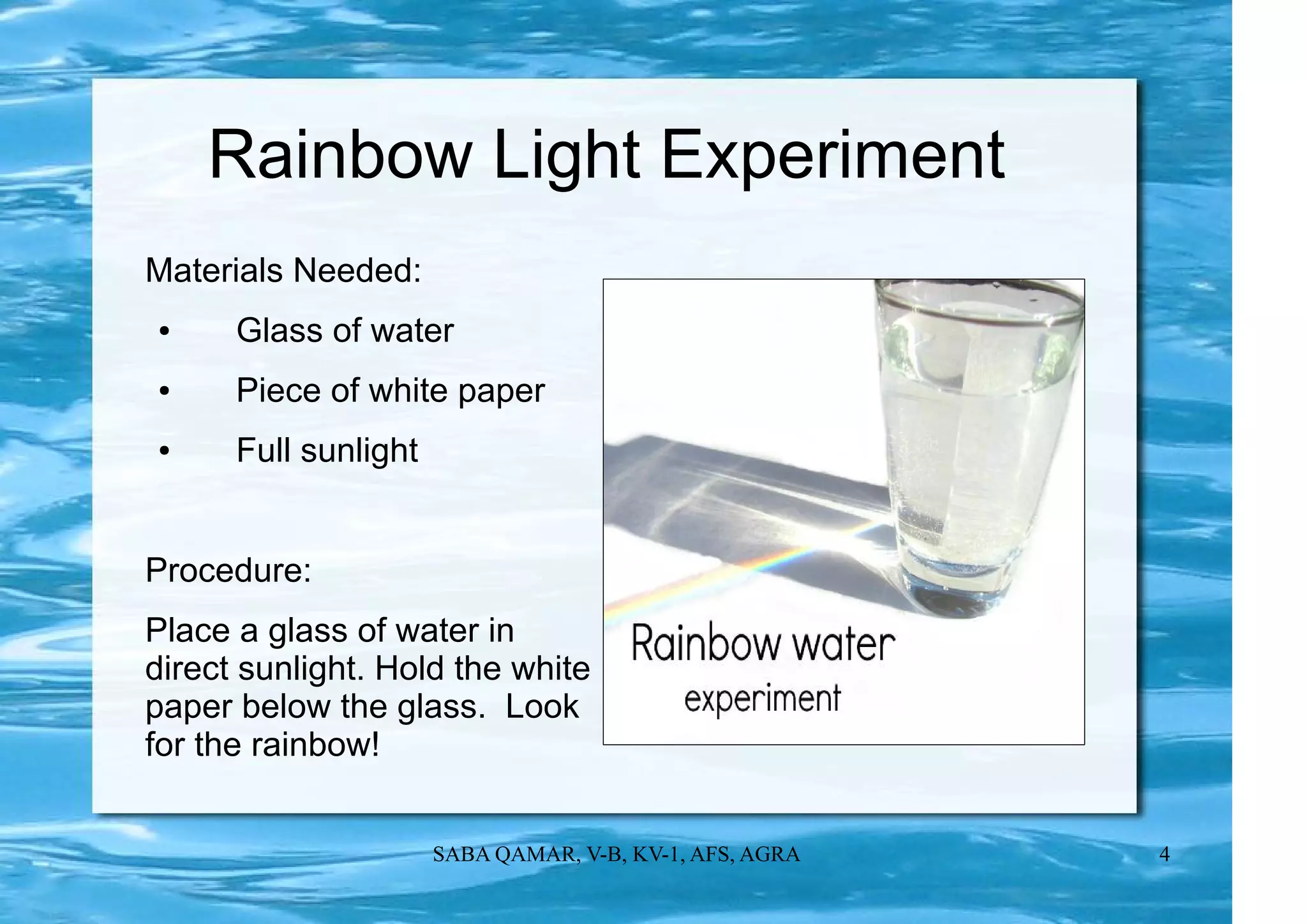 Experiment with water | PDF