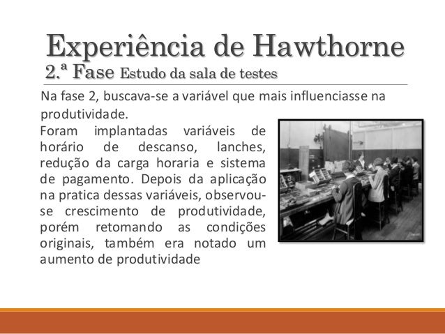 Experiência de hawthorne
