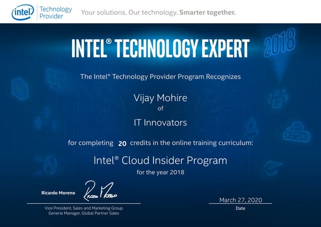 Expert Intel cloud insider program | PPT