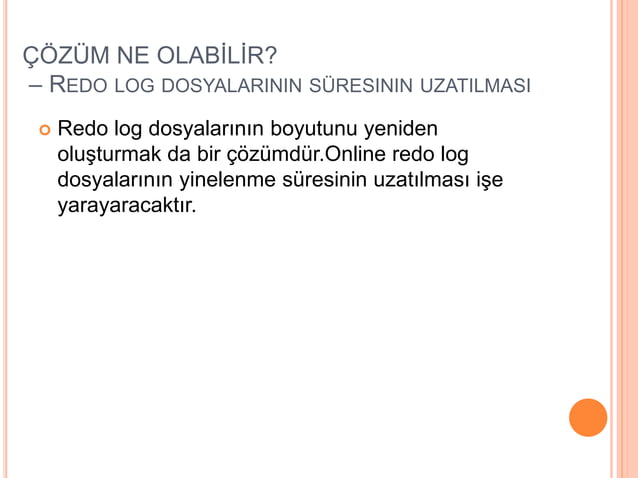 Expert one-on-one Oracle / Redo ve Rollback | PPTX