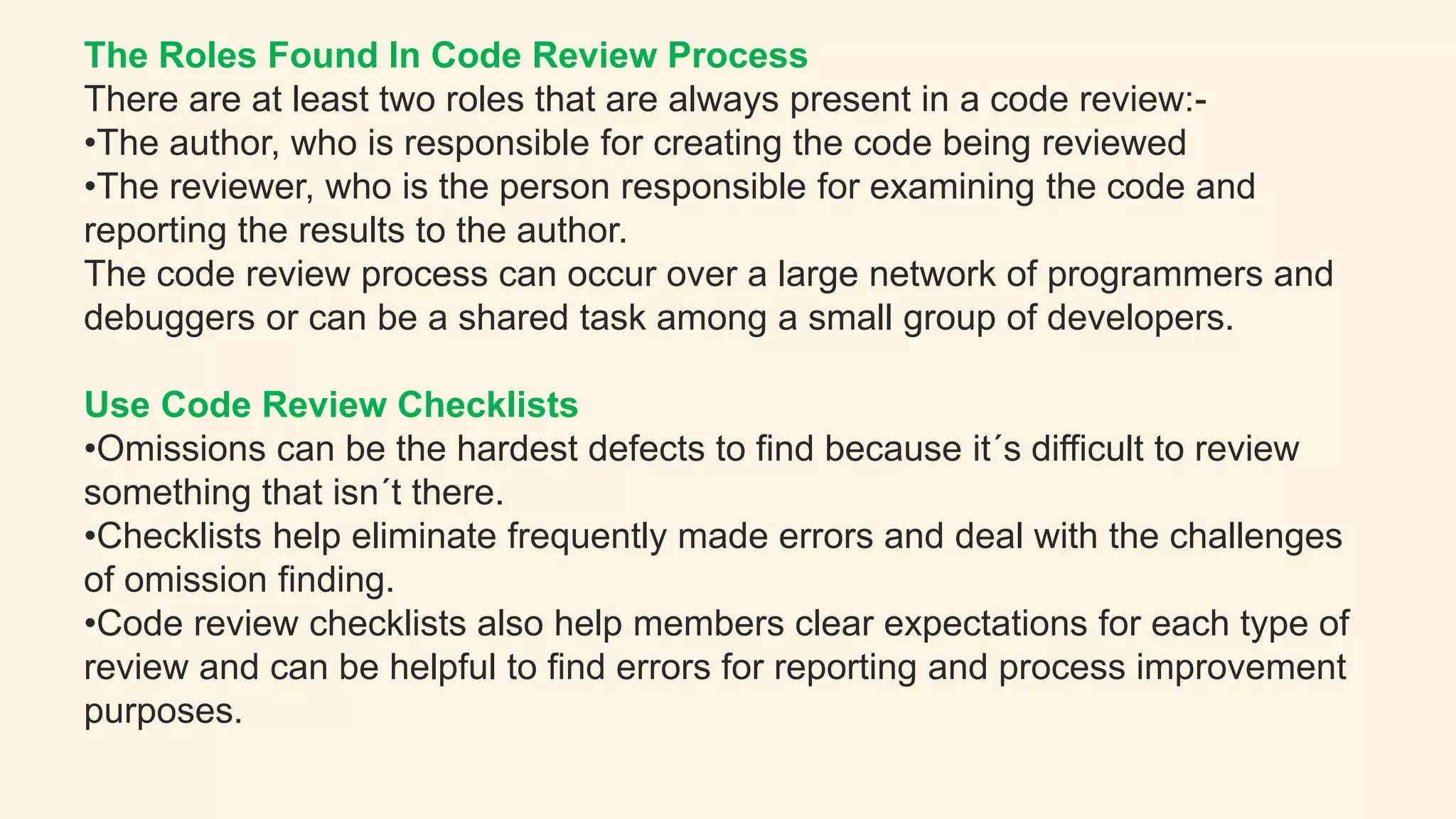Expert Code Review best practices | PPTX