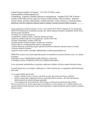 Expert contabil, Evaluator | DOCX