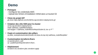 Expert Day 2019 - Automated SAP HANA deployments et Terraform | PPT