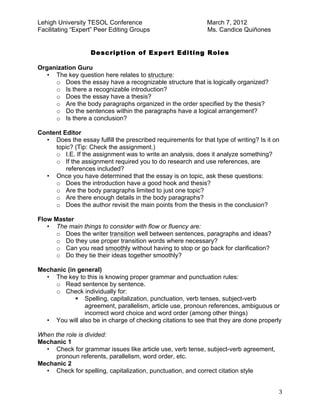Expert editing presentation handout | PDF