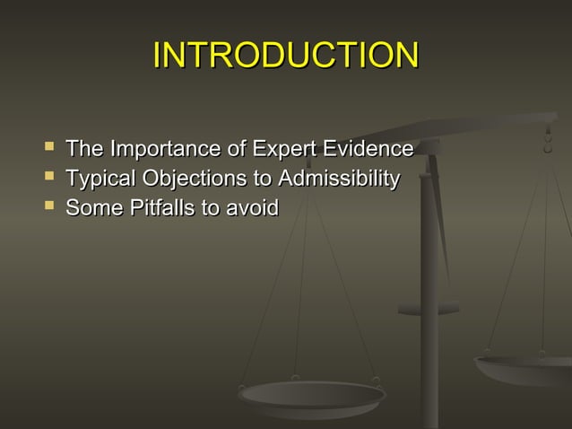 Expert evidence in building and construction | PPT