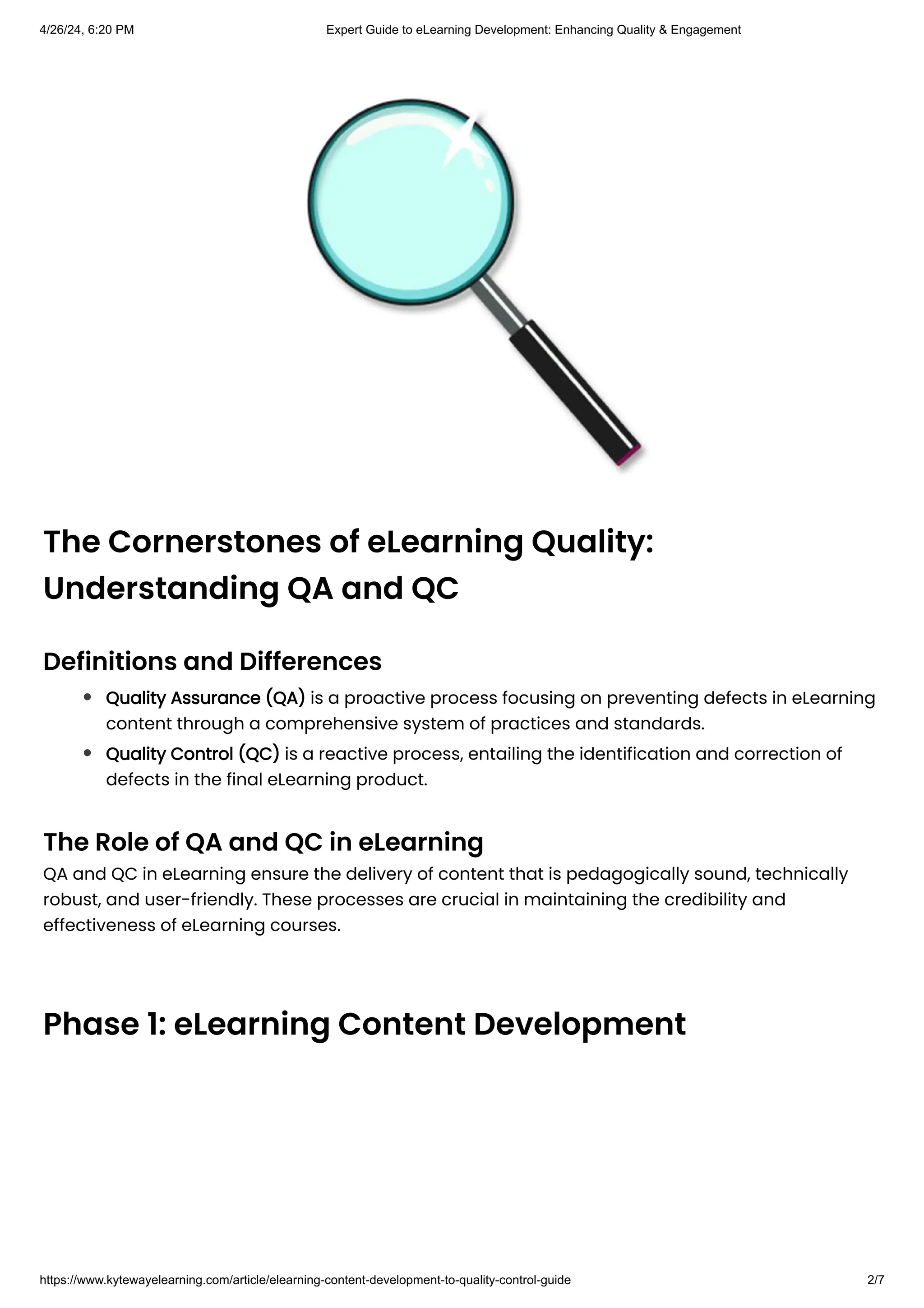 Expert Guide to eLearning Development_ Enhancing Quality & Engagement | PDF