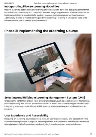Expert Guide to eLearning Development_ Enhancing Quality & Engagement | PDF