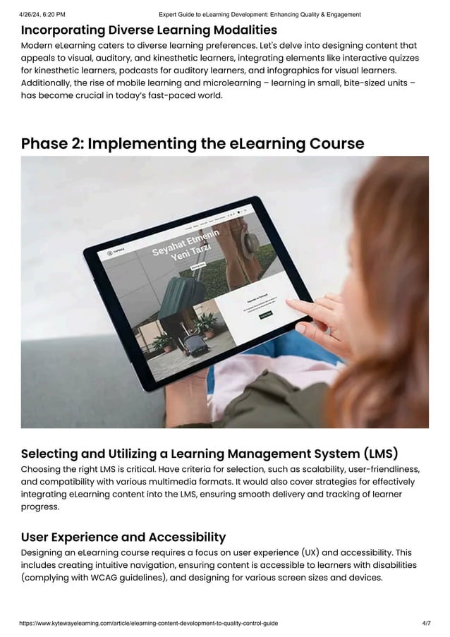 Expert Guide to eLearning Development_ Enhancing Quality & Engagement | PDF
