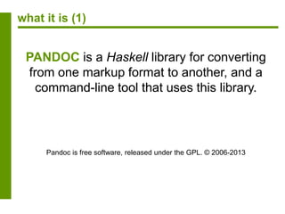 Expertise2014 pandoc | PPT | Free Download