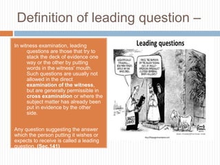 Expert opinion and examination of witness, law of evidence in ...