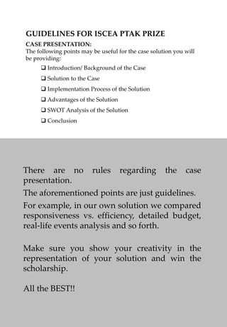 Expert opinion and guidelines on supply chain for iscea ptak prize | PDF