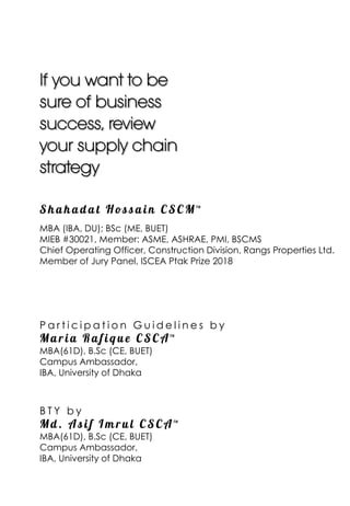 Expert opinion and guidelines on supply chain for iscea ptak prize | PDF