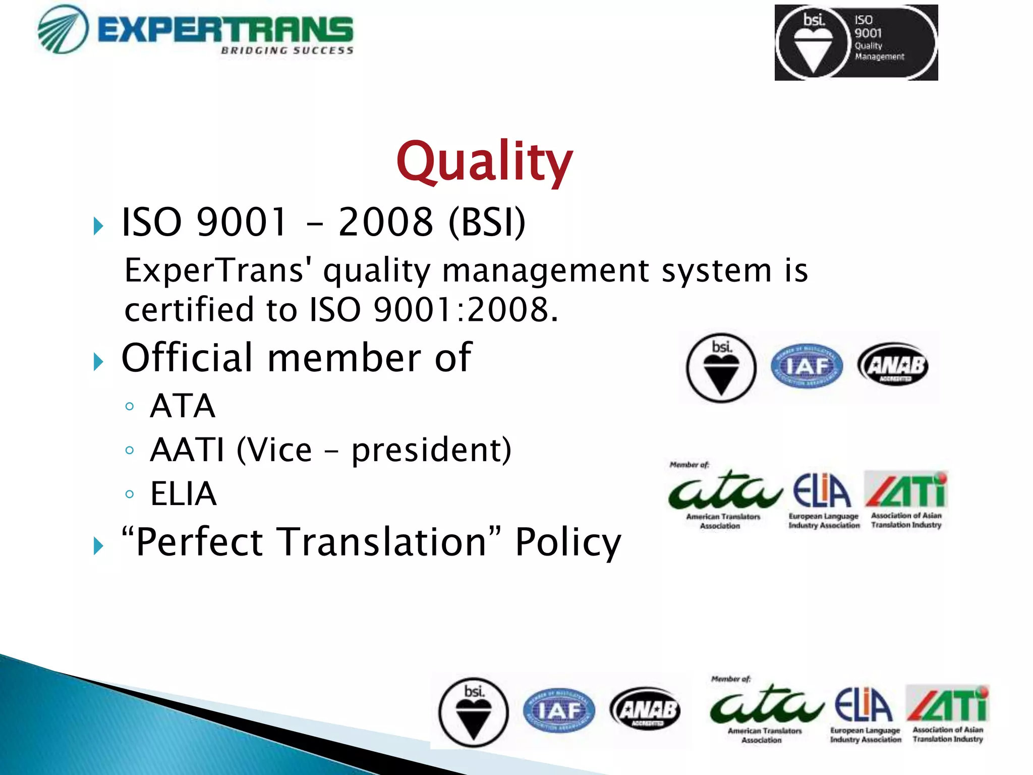 ExperTrans Global Language Services Provider | PPT