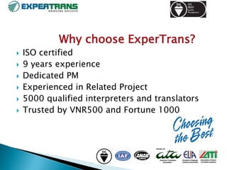 ExperTrans Global Language Services Provider | PPT
