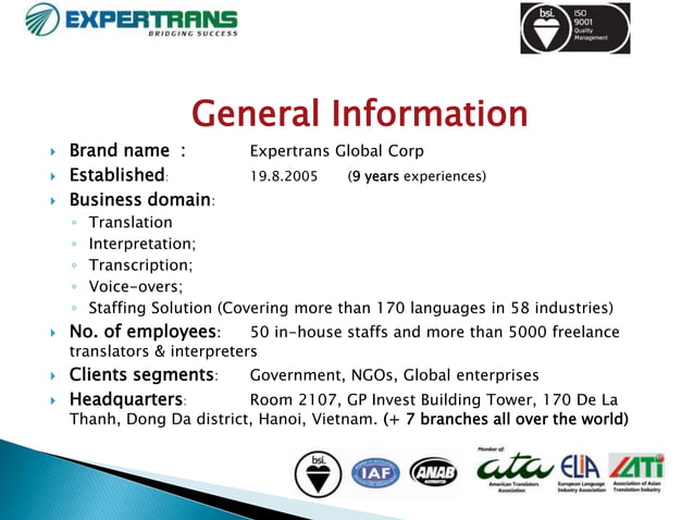 ExperTrans Global Language Services Provider | PPT