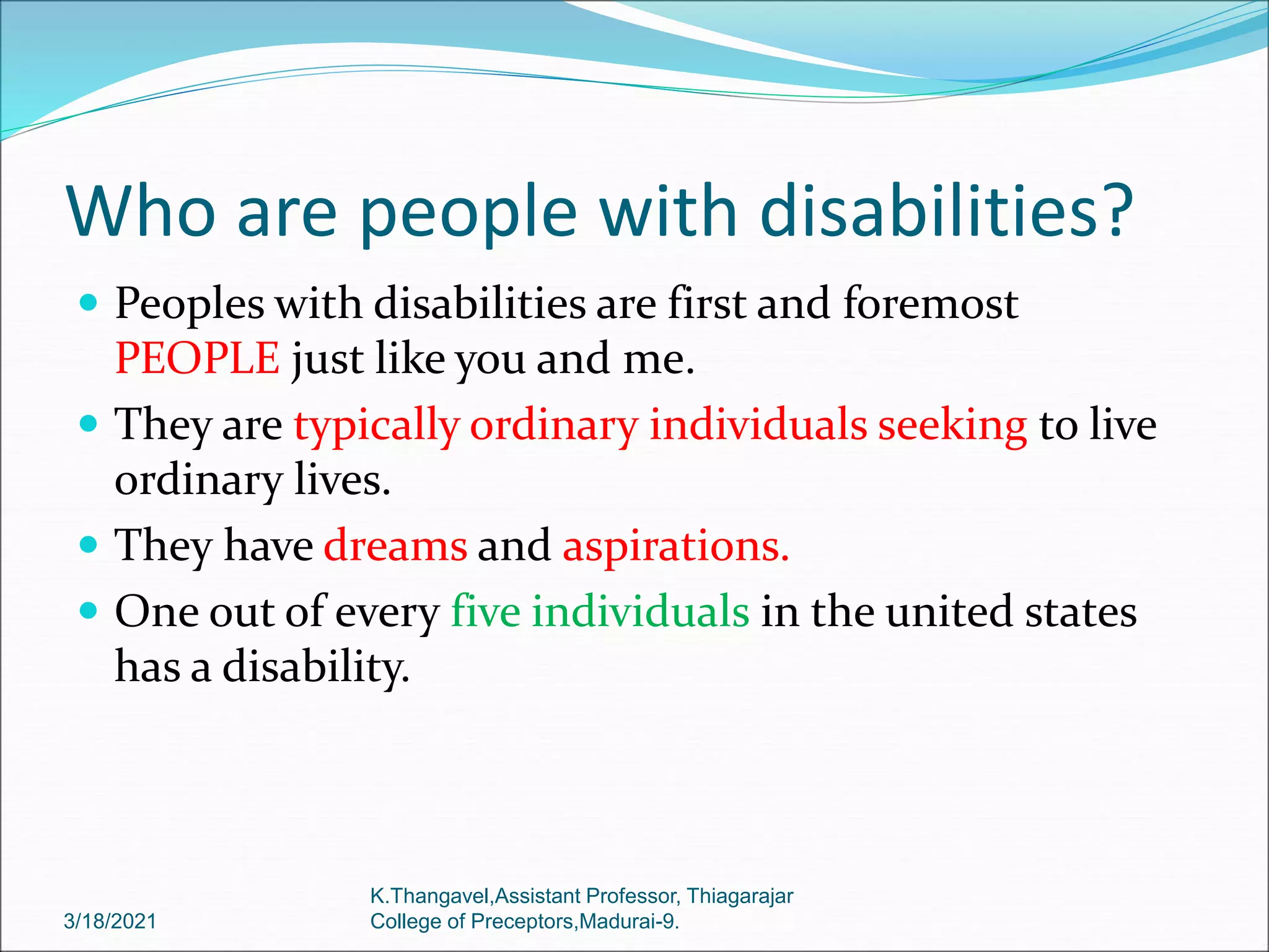 EXPERTS AND PROFESSIONAL MODEL OF DISABILITY | PPT