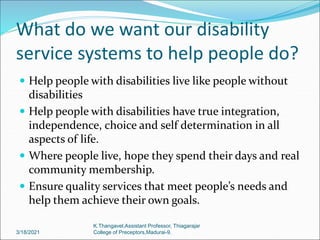 EXPERTS AND PROFESSIONAL MODEL OF DISABILITY | PPT