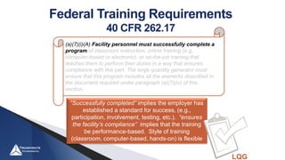 An Expert's Guide to RCRA Training | PDF