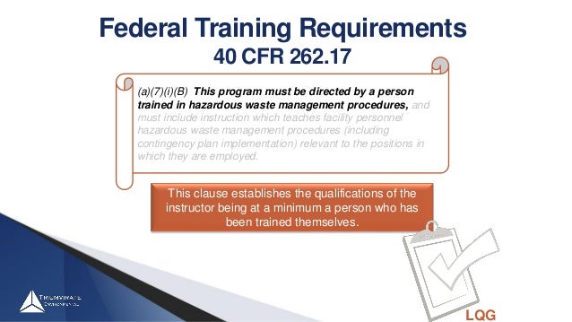 An Expert's Guide to RCRA Training