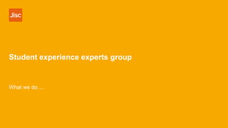 Student experience experts meeting | PPTX