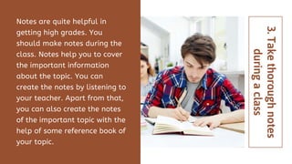Experts tips on how to get good grades in exams | PPTX