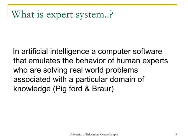 Expert System | PPT
