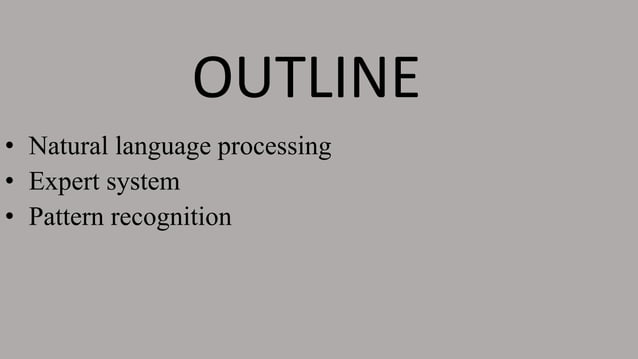 NLP, Expert system and pattern recognition | PPTX