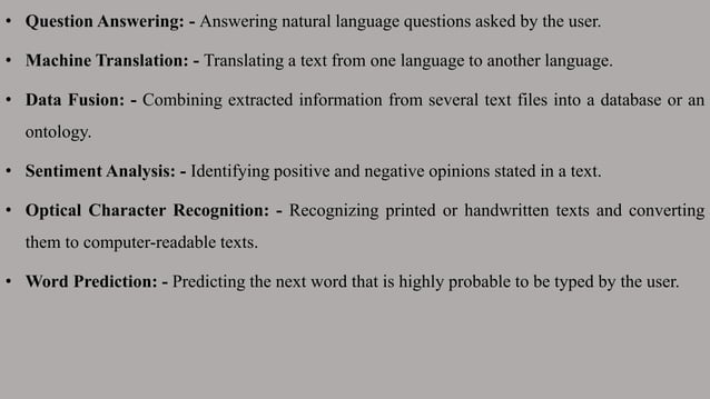 NLP, Expert system and pattern recognition | PPTX
