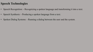 NLP, Expert system and pattern recognition | PPTX