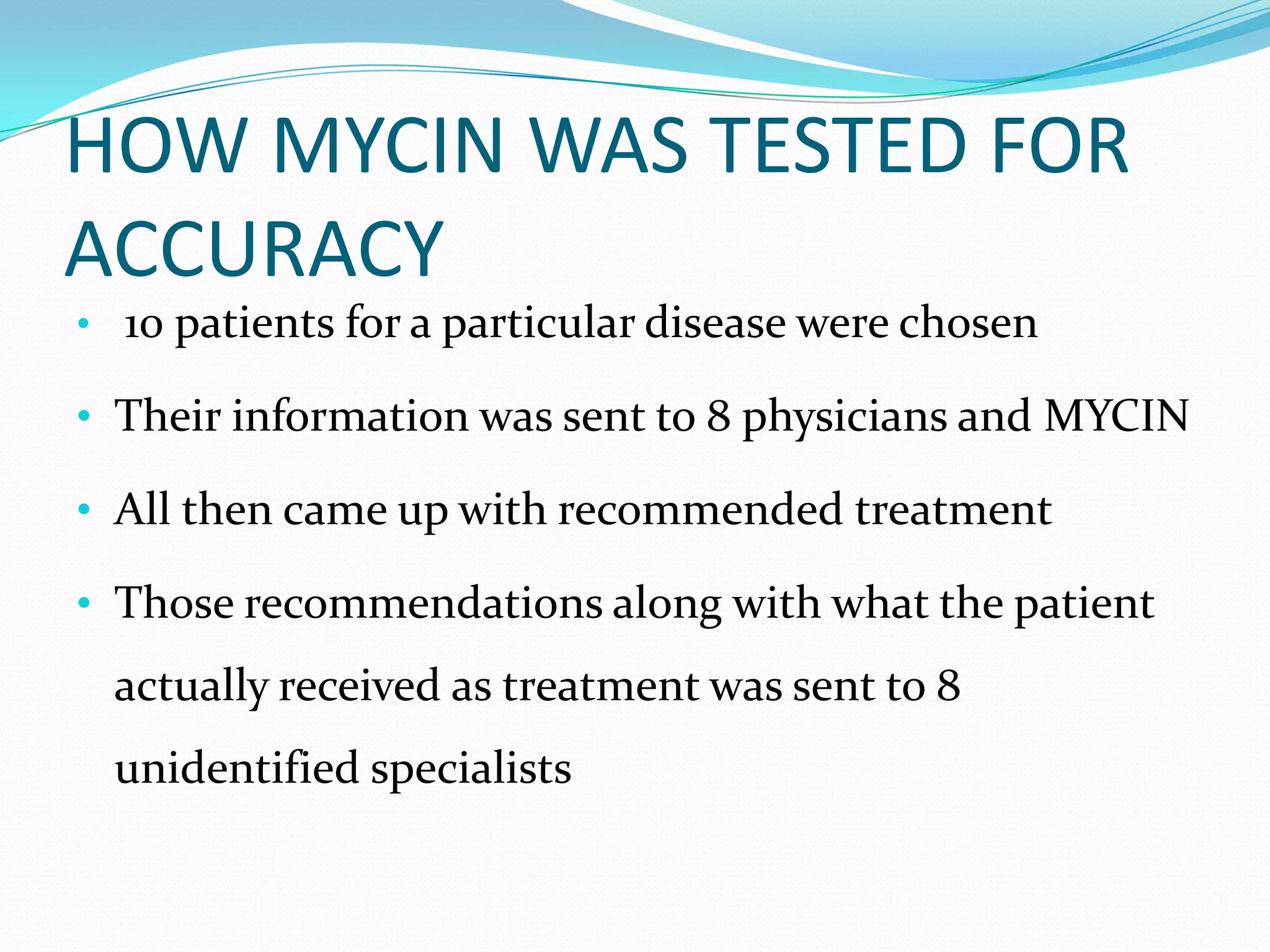 Expert system mycin | PPTX