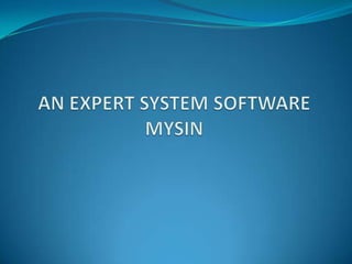 Expert system mycin | PPTX