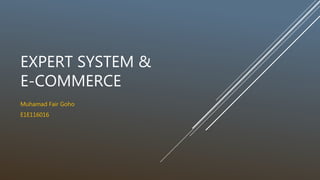 Expert system & e commerce | PPT