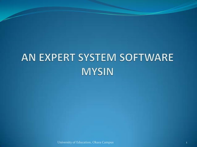 Expert System - Examples | PPTX | Computer Software and Applications | Computing