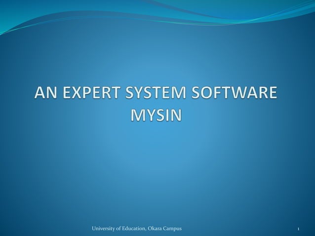 Expert System (examples) | PPT